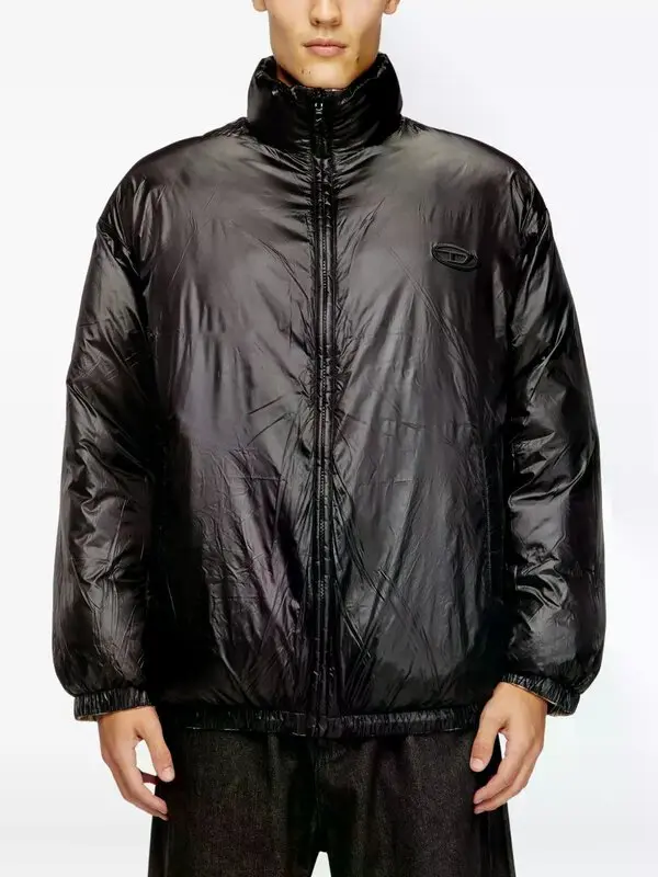 DIESEL® Reversible Jacket With Check Pattern And Drawstring Hem