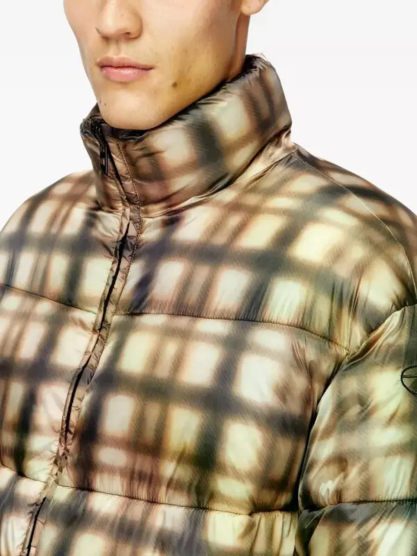 DIESEL® Reversible Jacket With Check Pattern And Drawstring Hem