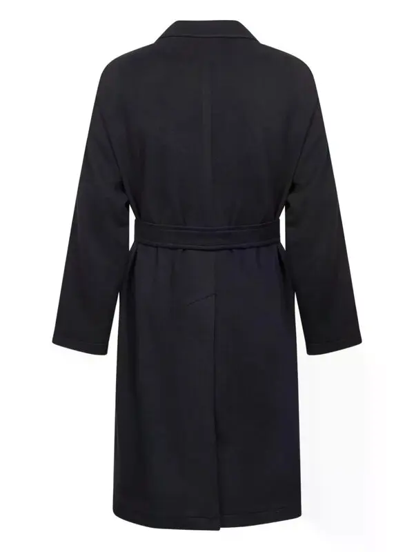 Tagliatore Belted Lapel Coat - Blue