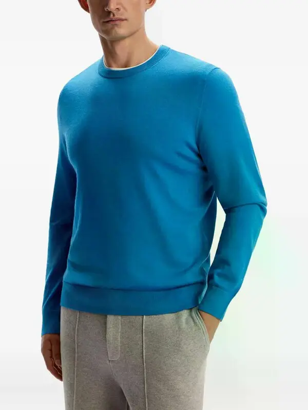 12 STOREEZ Crew Neck Fine Knit Sweater