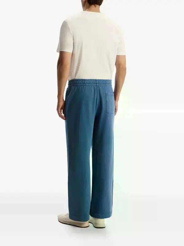12 STOREEZ Garment-dyed Drawstring Sweatpants - Blue