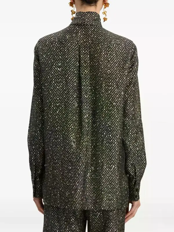 Oscar De La Renta Tie-neck Blouse