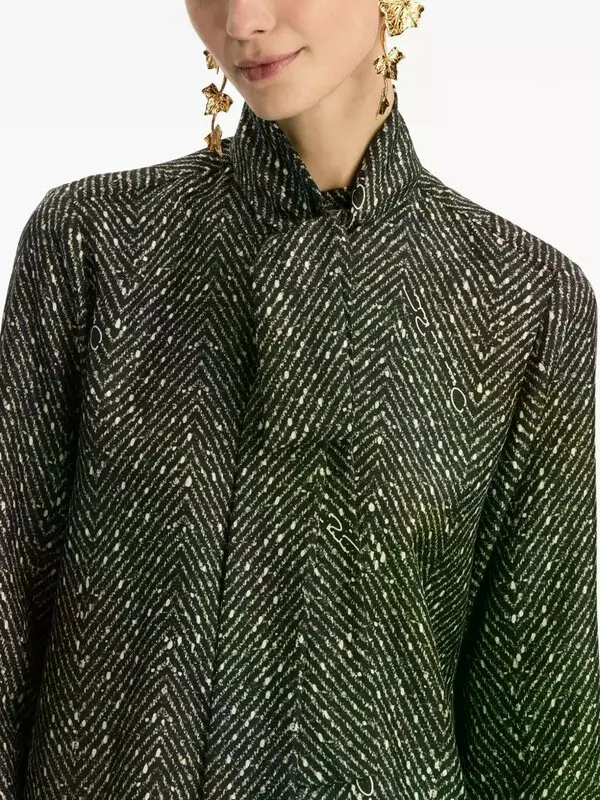 Oscar De La Renta Tie-neck Blouse