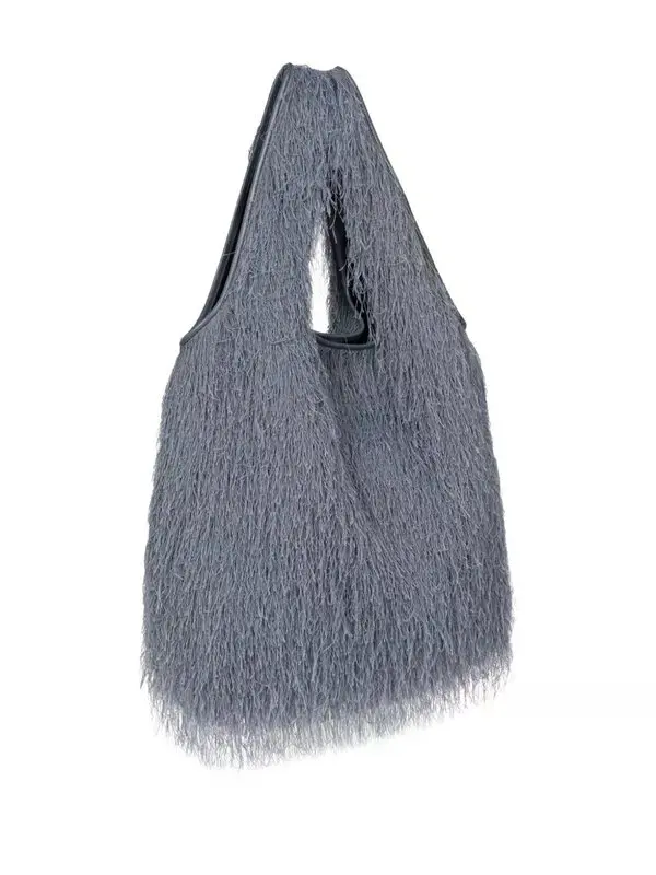 Dries Van Noten Fringed Tote Bag - Grey