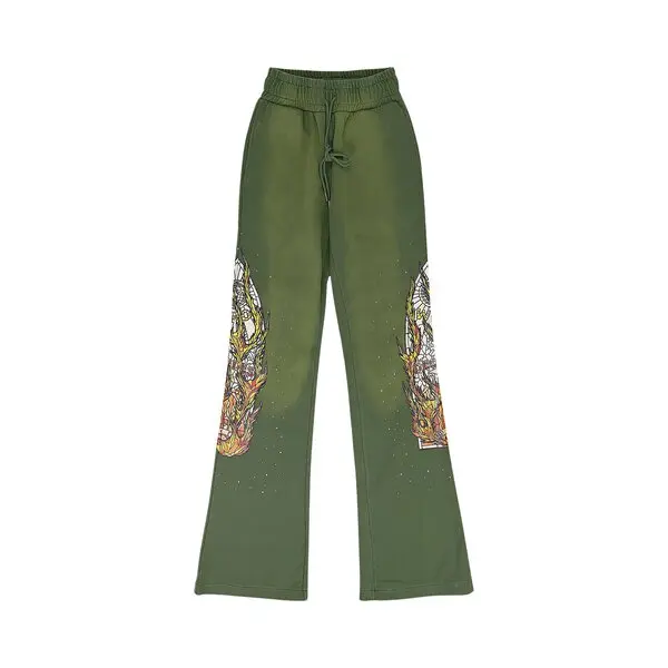WHO DECIDES WAR Flame Glass Sweatpants - Green