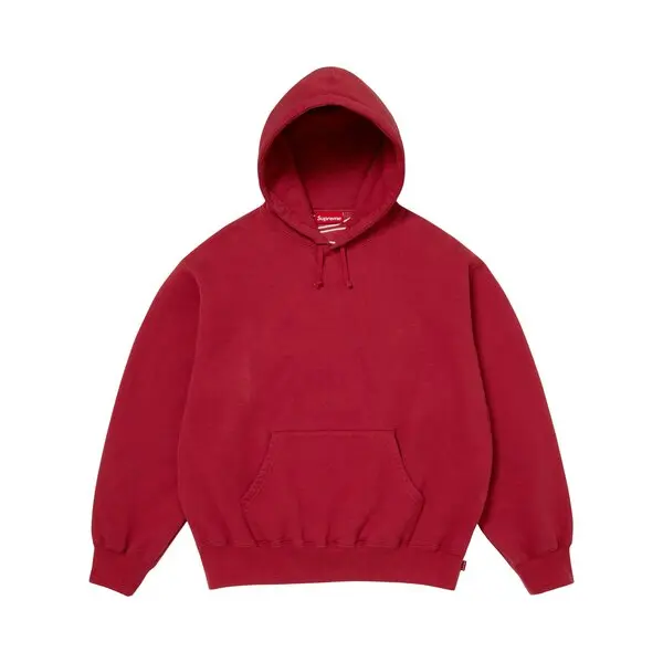 Supreme Satin Appliqué Hooded Sweatshirt - Red