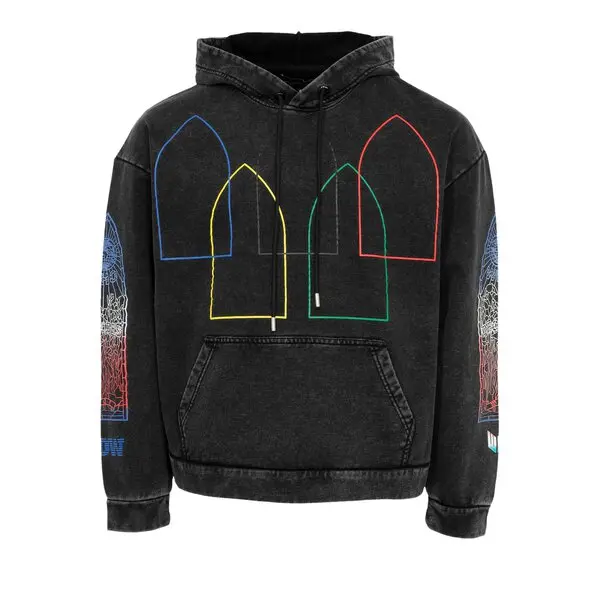 WHO DECIDES WAR Intertwined Windows Hooded Sweatshirt