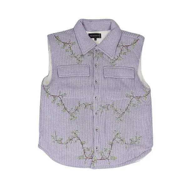 WHO DECIDES WAR BY EV BRAVADO Vine Embroidered Vest
