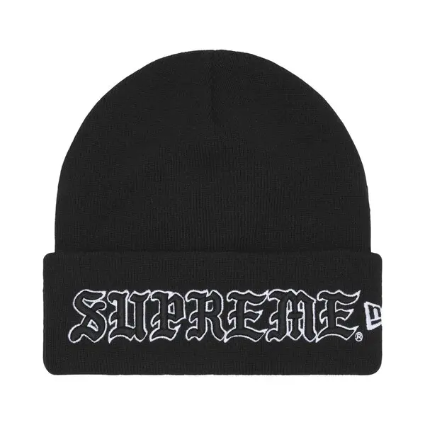 Supreme New Era Old English Beanie - Black