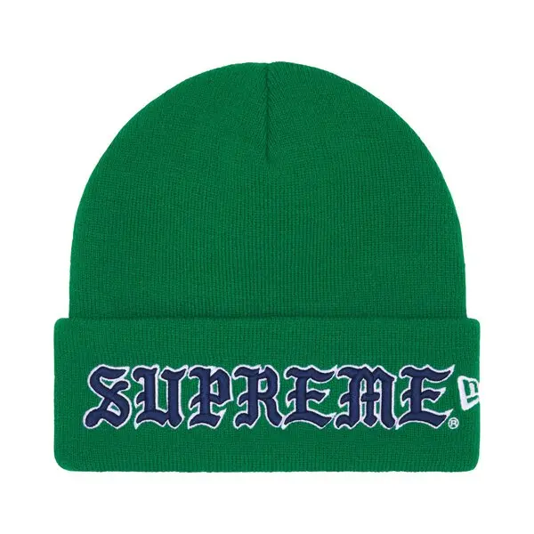 Supreme New Era Old English Beanie - Green