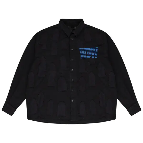 WHO DECIDES WAR BY EV BRAVADO Link Window Button Down Shirt