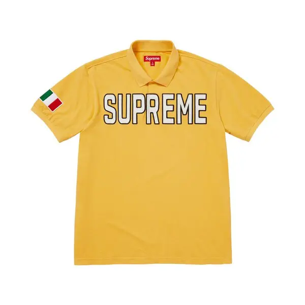 Supreme Twill Appliqué Polo - Yellow