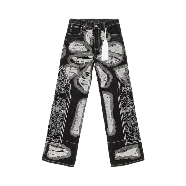 WHO DECIDES WAR BY EV BRAVADO Darning Side Embroidery Pant