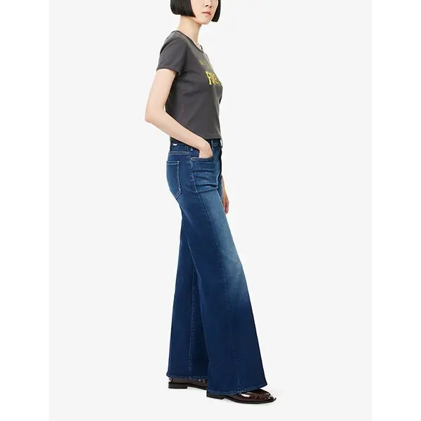 MOTHER The Hustler Roller Sneak Flared Jeans - Troublemaker