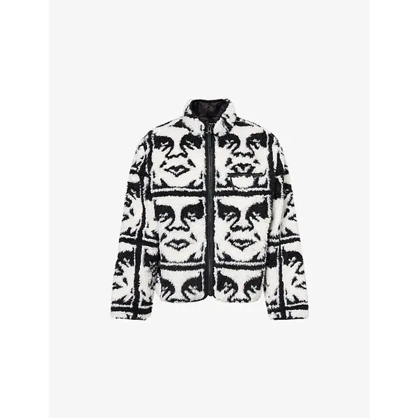 Obey Repeated Icon Sherpa Jacket