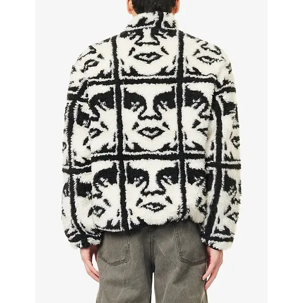 Obey Repeated Icon Sherpa Jacket