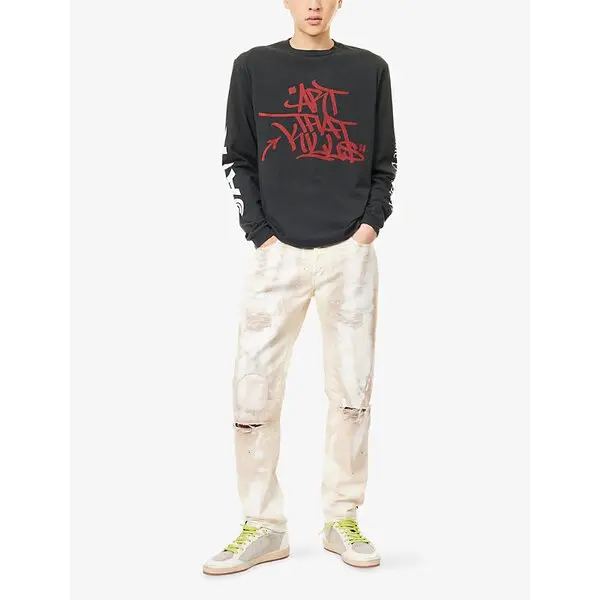 Gallery Dept. Music Lives On Atk Long-Sleeve Cotton-Jersey T-Shirt