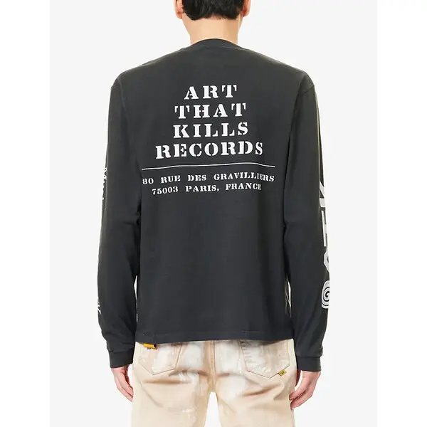 Gallery Dept. Music Lives On Atk Long-Sleeve Cotton-Jersey T-Shirt