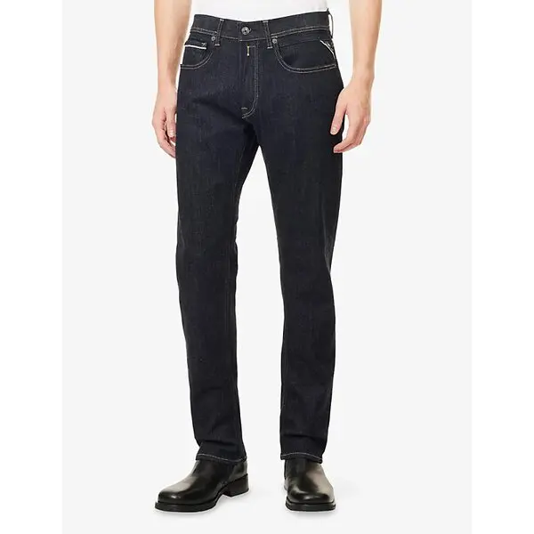 REPLAY Grover Straight-fit Stretch-denim Jeans