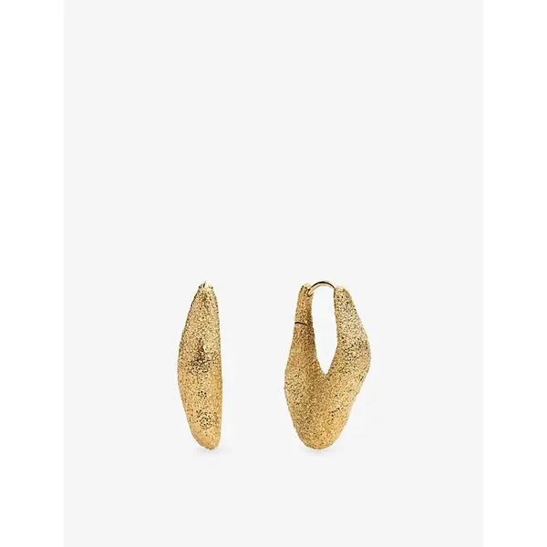 Monica Vinader Antica Textured Hoop Earrings - Gold
