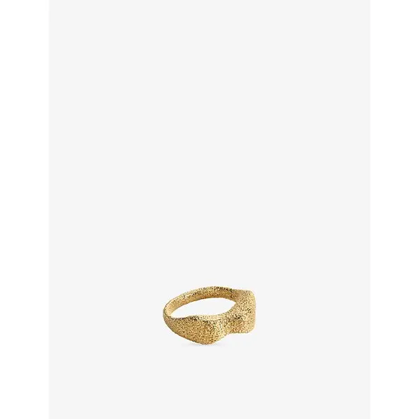 Monica Vinader Antica Bold 18ct Yellow Vermeil Ring - Gold