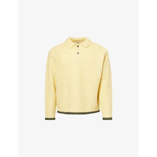 Obey Loreto Knitted Wool-blend Polo Jumper