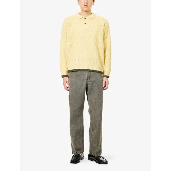 Obey Loreto Knitted Wool-blend Polo Jumper