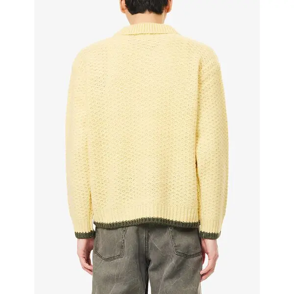 Obey Loreto Knitted Wool-blend Polo Jumper