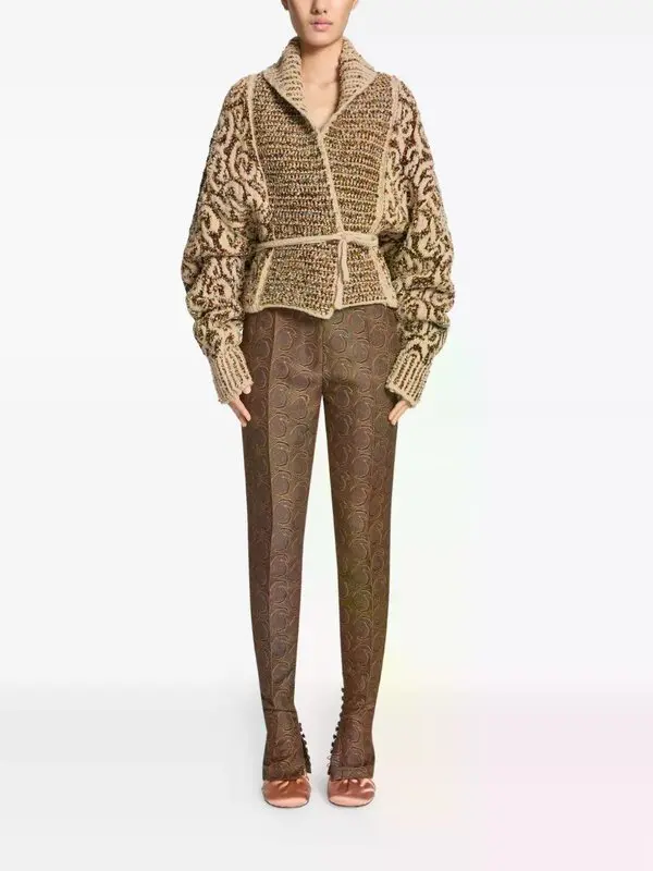 Dries Van Noten Swirl Jacquard Trousers