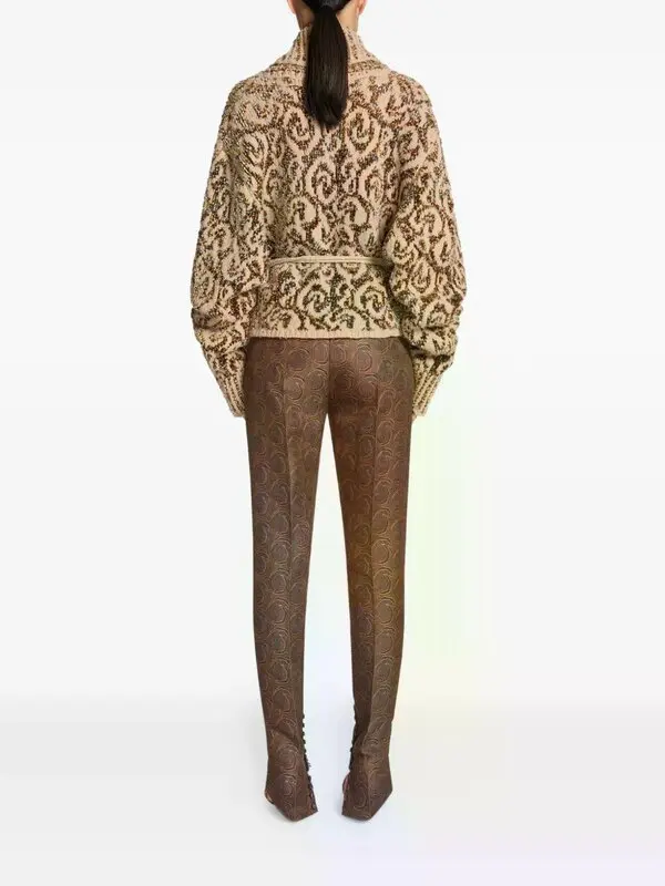 Dries Van Noten Swirl Jacquard Trousers