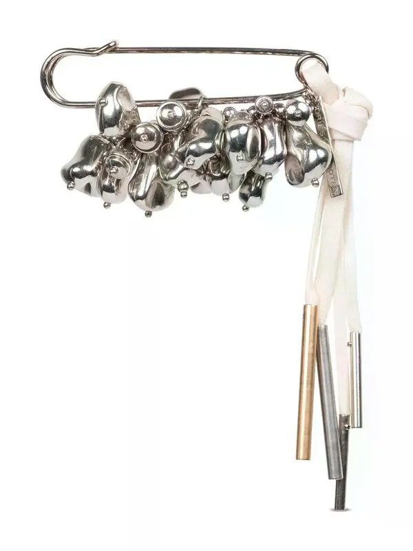 Dries Van Noten Jewel-embellishment Pin Brooch - Silver