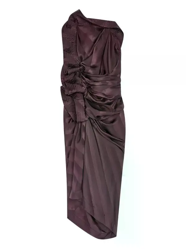 Dries Van Noten Draped-design Silk Maxi Dress