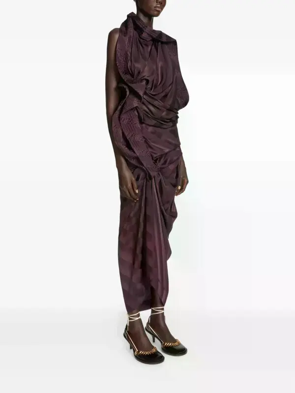 Dries Van Noten Draped-design Silk Maxi Dress