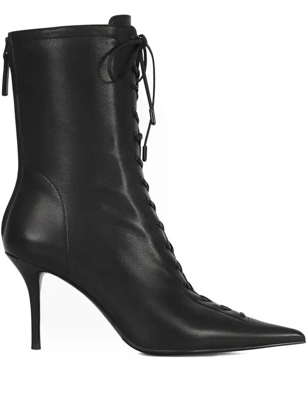 POTAMY 95mm Leather Ankle Boots