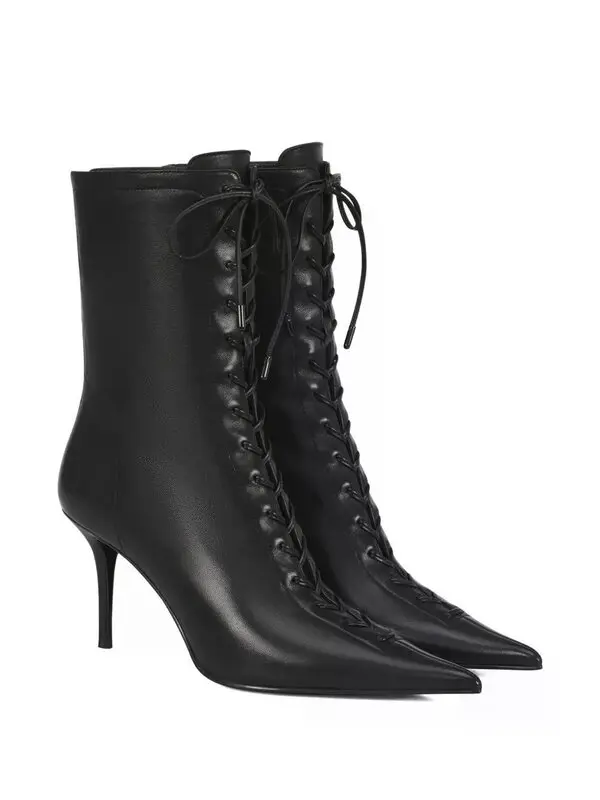 POTAMY 95mm Leather Ankle Boots