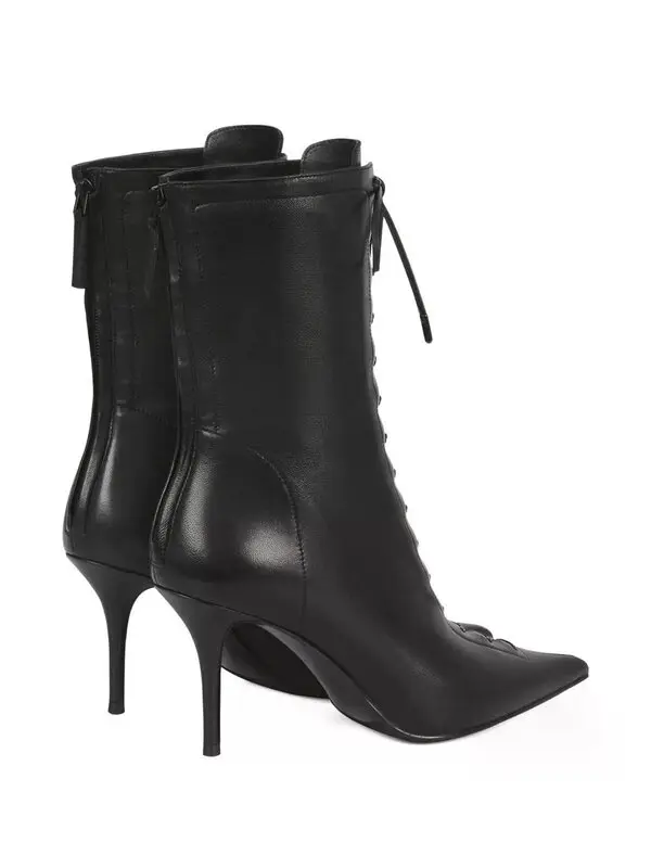 POTAMY 95mm Leather Ankle Boots