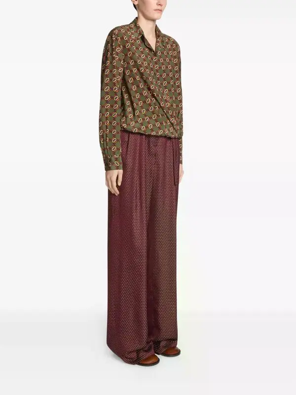 Dries Van Noten Printed Wrap Shirt