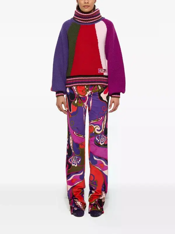 Emilio Pucci Colour-block Roll-neck Sweater