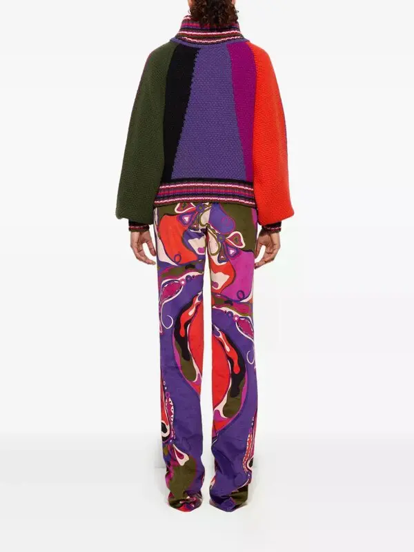 Emilio Pucci Colour-block Roll-neck Sweater
