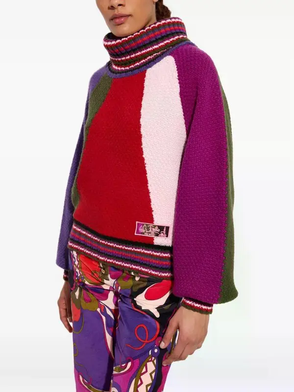 Emilio Pucci Colour-block Roll-neck Sweater
