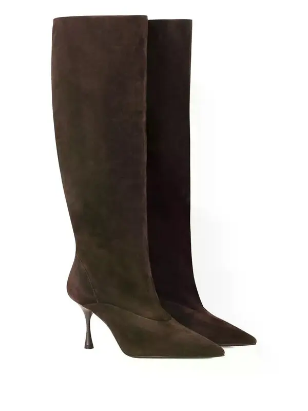POTAMY Suede Knee-high Stiletto Boots