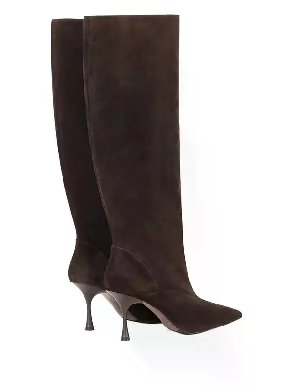 POTAMY Suede Knee-high Stiletto Boots