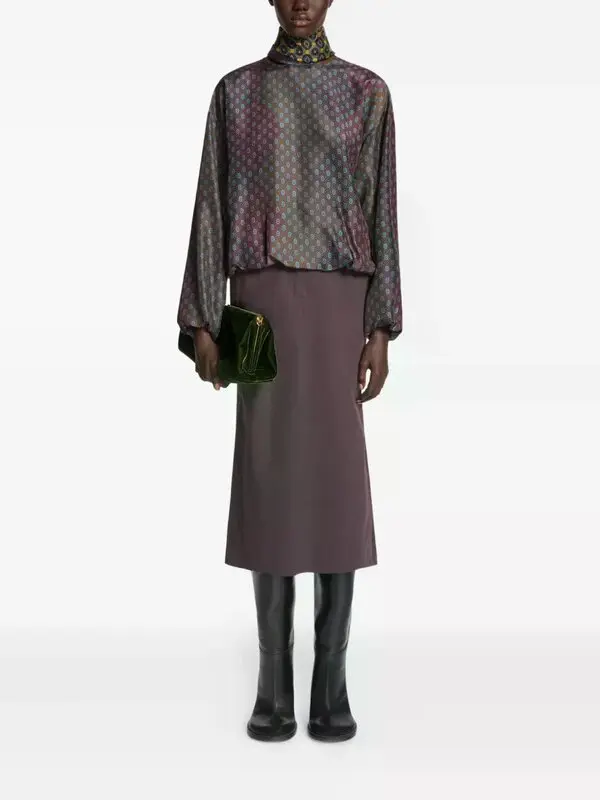 Dries Van Noten Tailored A-line Midi Skirt