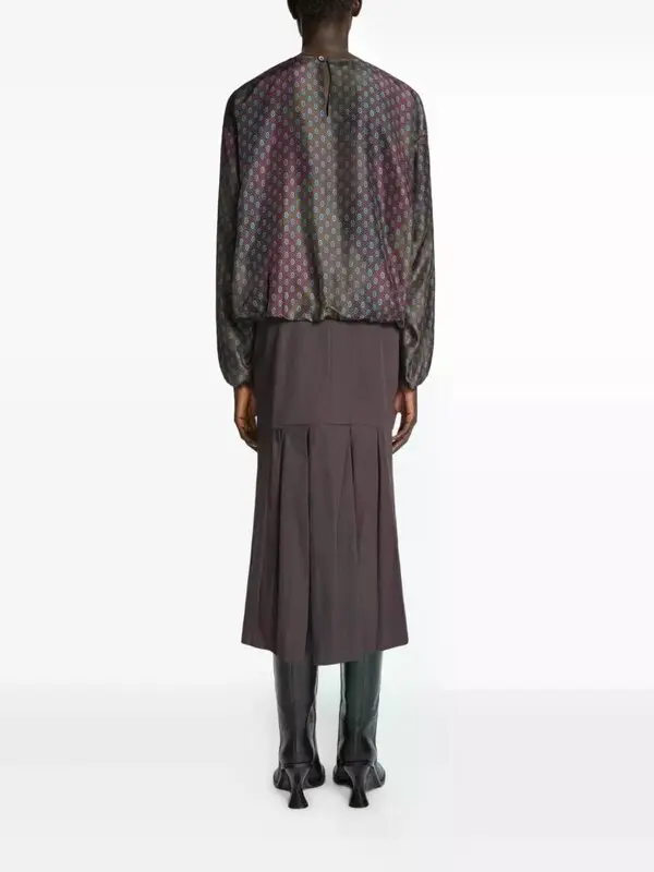 Dries Van Noten Tailored A-line Midi Skirt