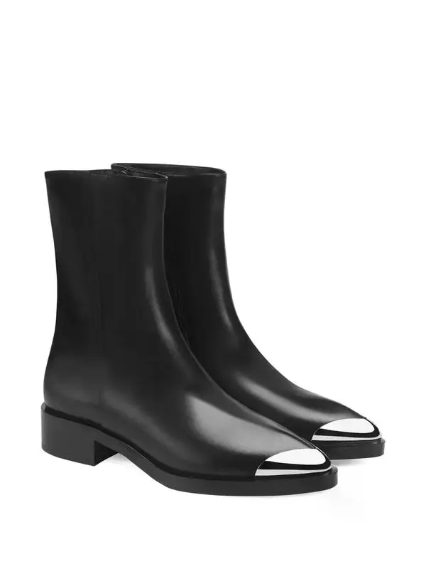 POTAMY Leather Ankle Boots