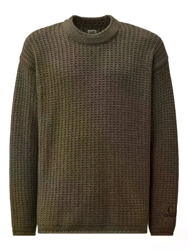 C.P. COMPANY Crew-neck Waffle-knit Sweater
