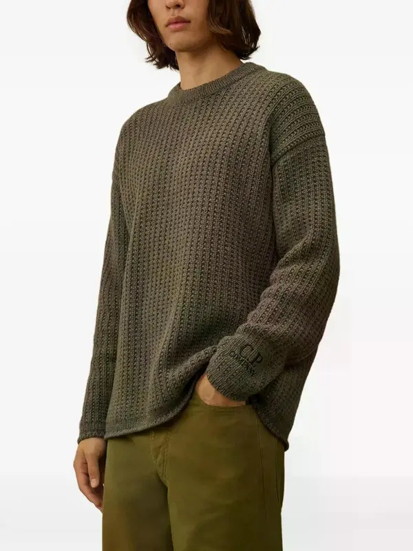 C.P. COMPANY Crew-neck Waffle-knit Sweater