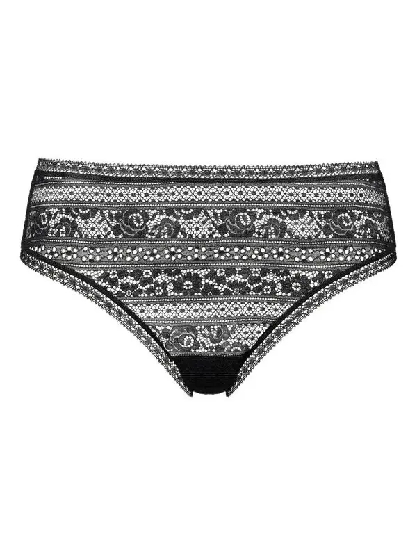 ERES Envolée Lace-trimmed Thong - Black