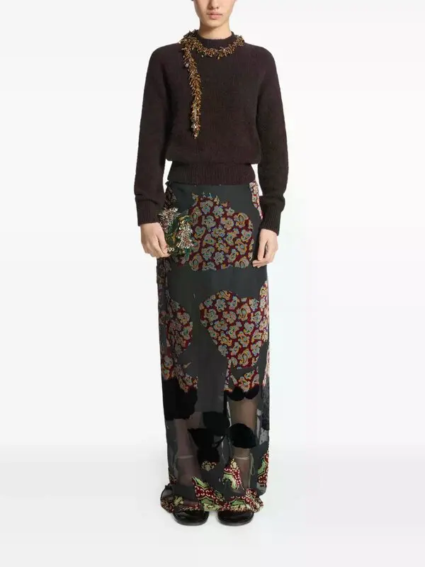 Dries Van Noten Floral-print Ruffled Skirt