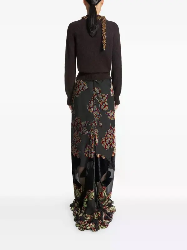 Dries Van Noten Floral-print Ruffled Skirt